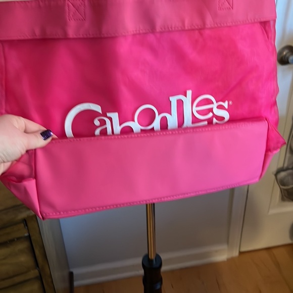 Caboodles | Bags | Caboodles Pink White Mesh Logo Tote Bag | Poshmark